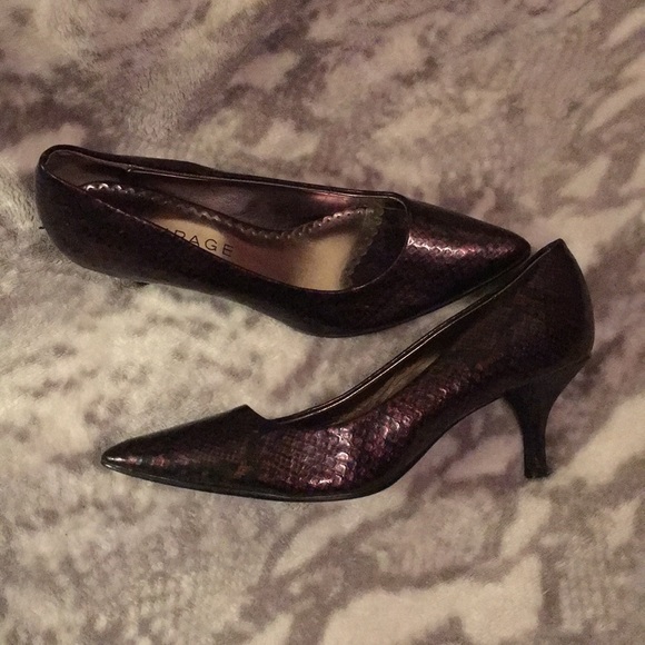Rampage | Shoes | Rampage Metallic Purple Snakeskin Pumps | Poshmark